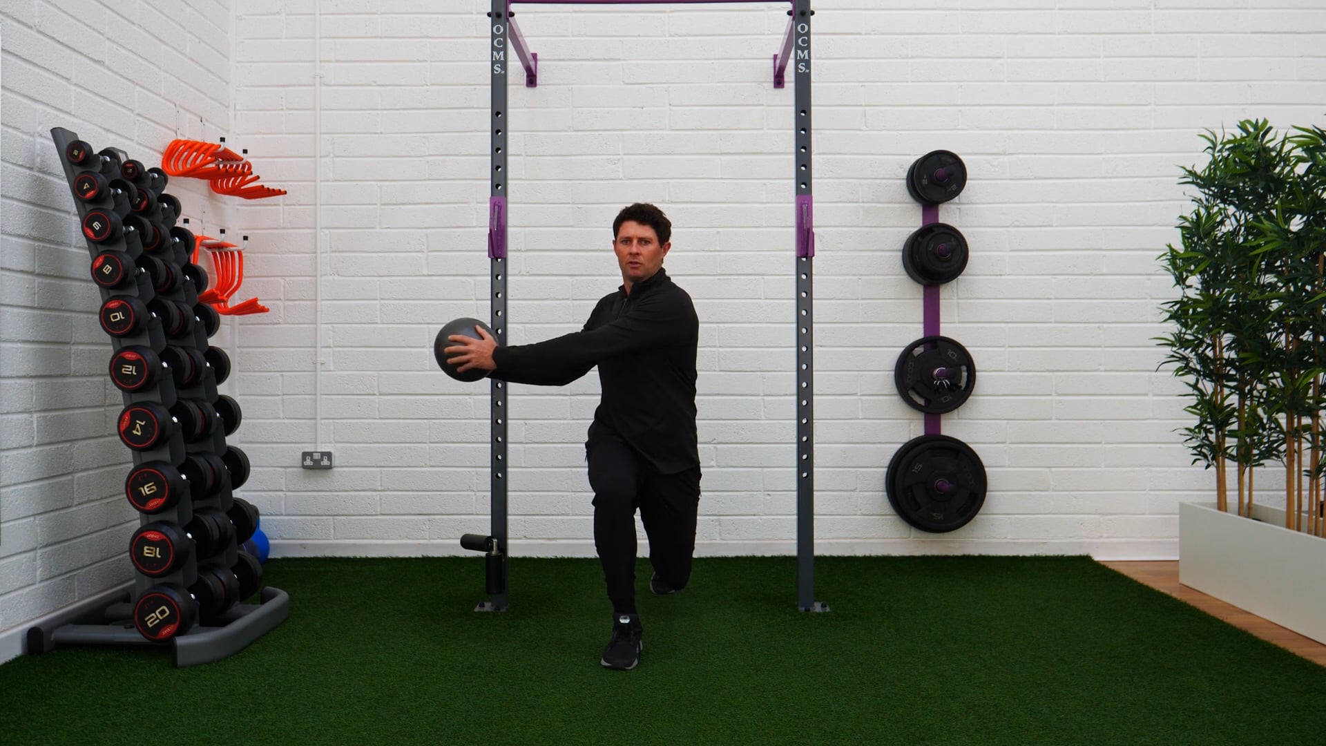 Reverse lunge + Rotation front view | World Class Golf Instruction